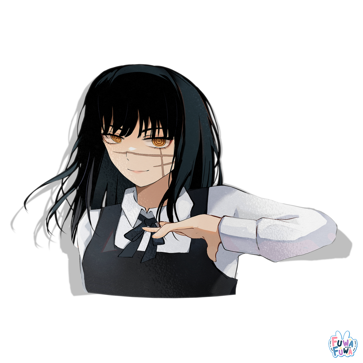 "CHAINSAW" Yoru Half Body Sticker – fuwafuwa.us