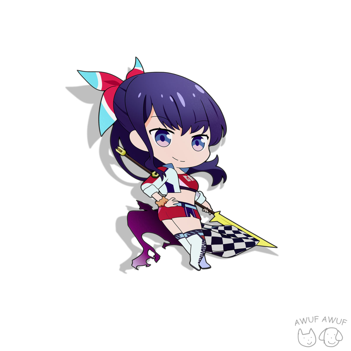 "SSSS" Rikka Race Queen Chibi Sticker – fuwafuwa.us