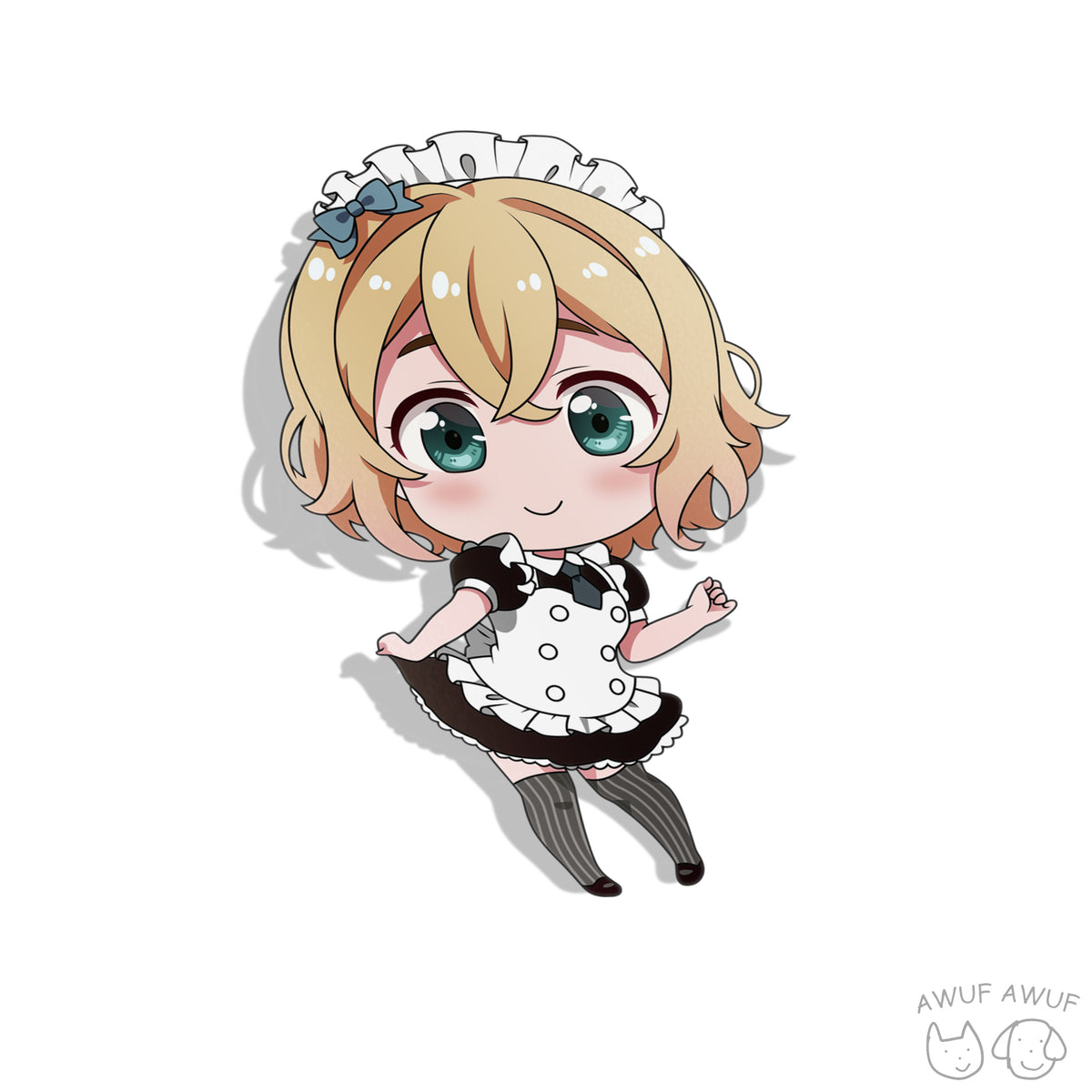 "GIRLFRIEND" Mami Maid Chibi Sticker – fuwafuwa.us