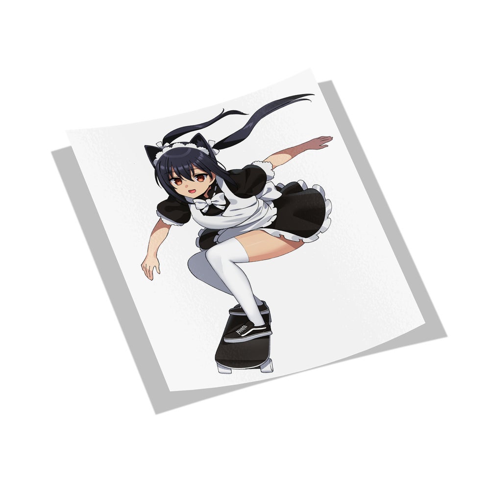 "SKATING MAIDS" Azusa Sticker – fuwafuwa.us