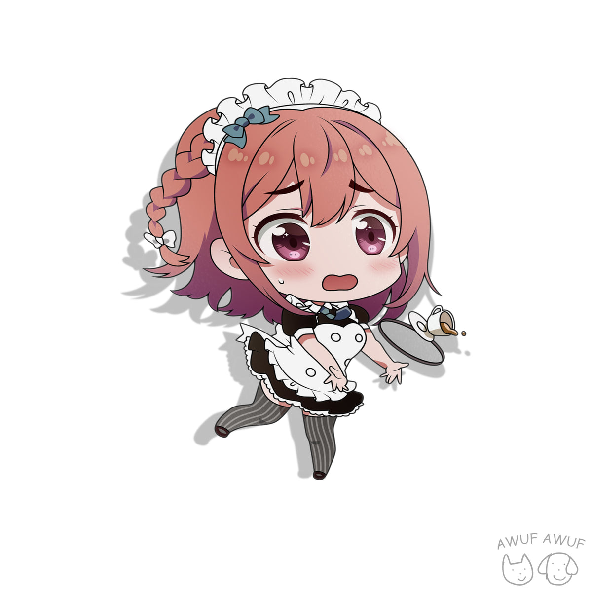 "GIRLFRIEND" Sumi Maid Chibi Sticker – fuwafuwa.us